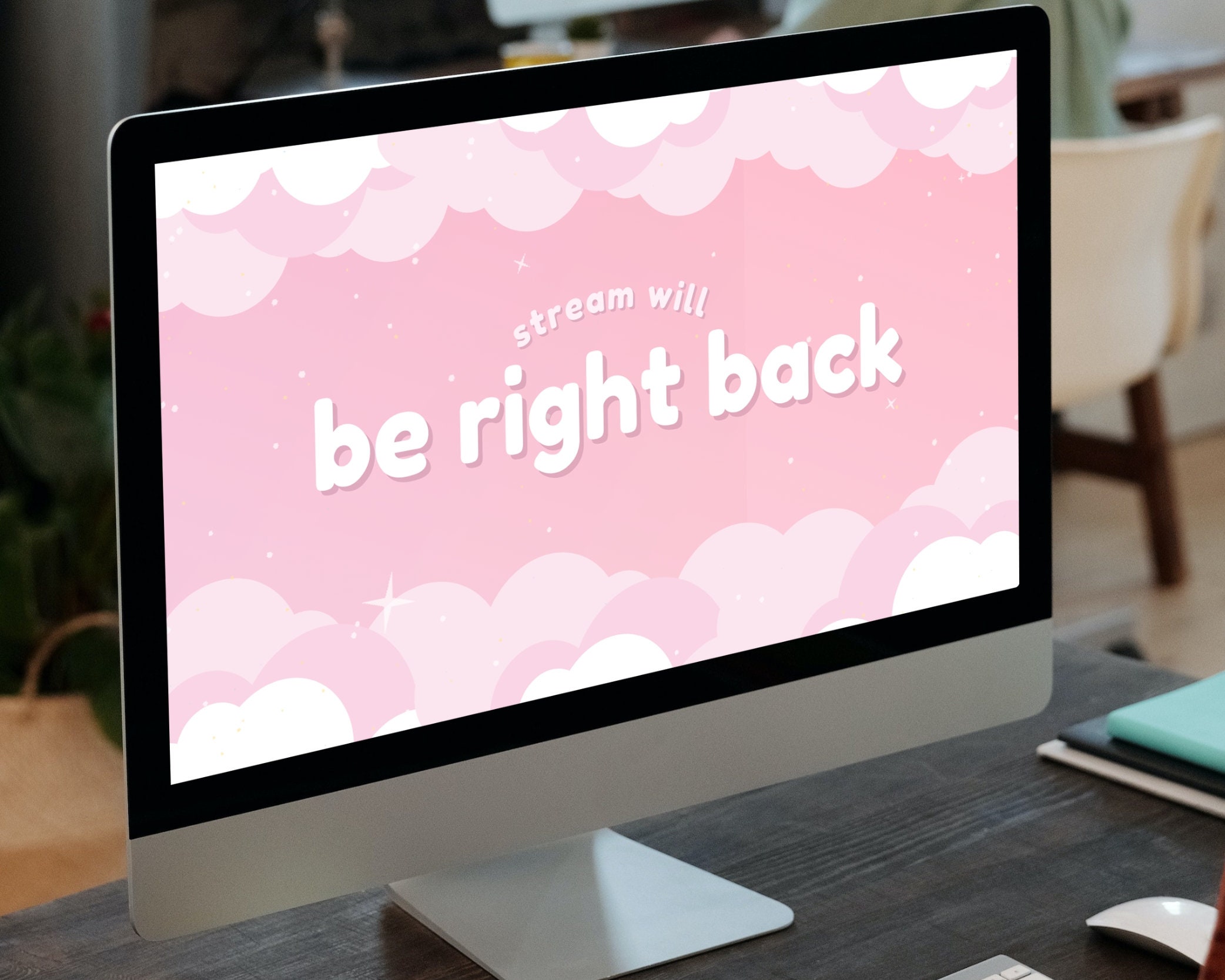 ANIMATED Twitch Screens Pastel Cute Clouds / Stream Starting Soon Be ...