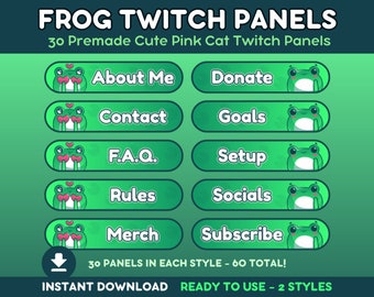 Cute Frog Twitch Panels - Etsy