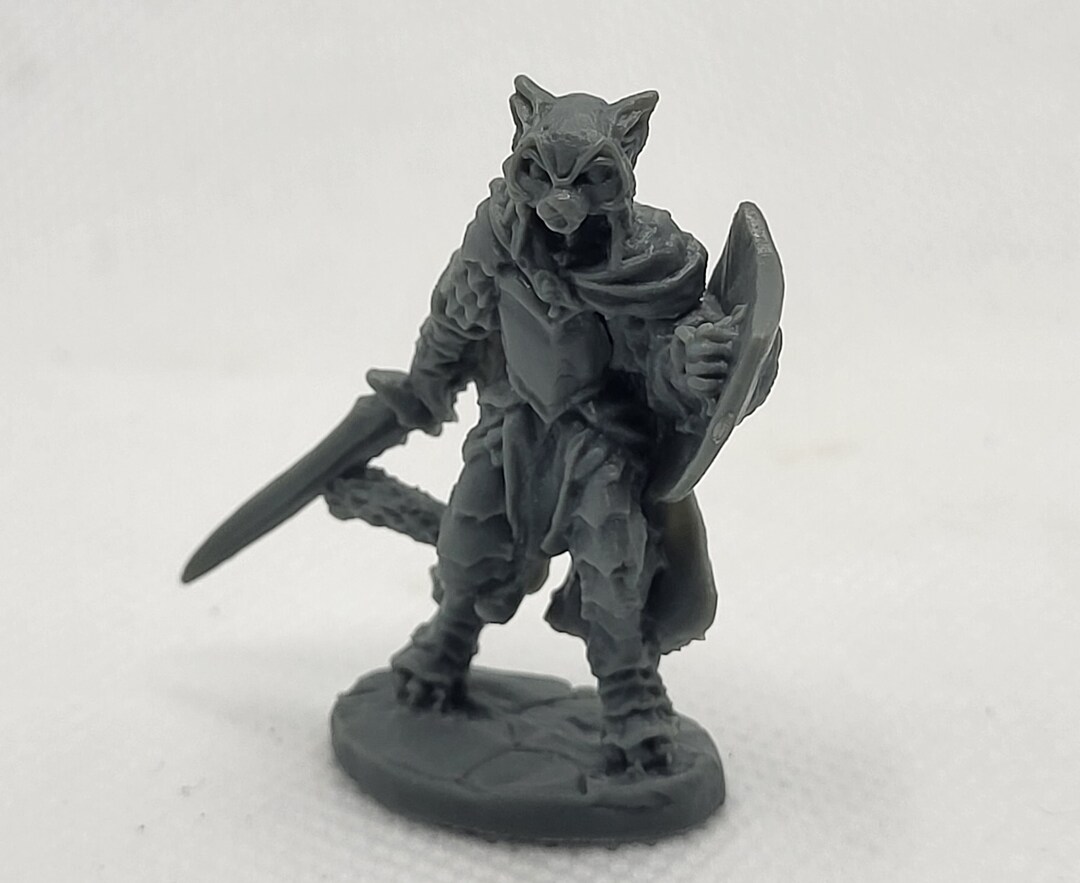 Custom Painted Cat Folk Fighter/warrior/paladin for Dnd Pathfinder ...