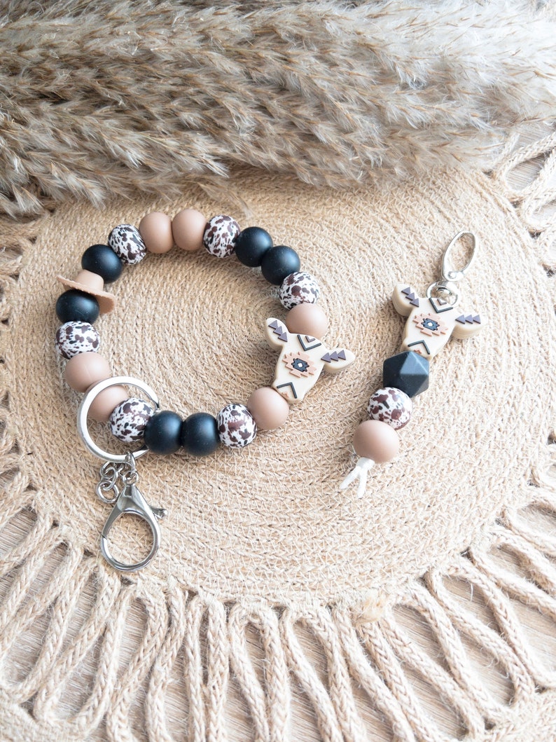 Western Keychains Cow Keychains Keychains Wristlets - Etsy