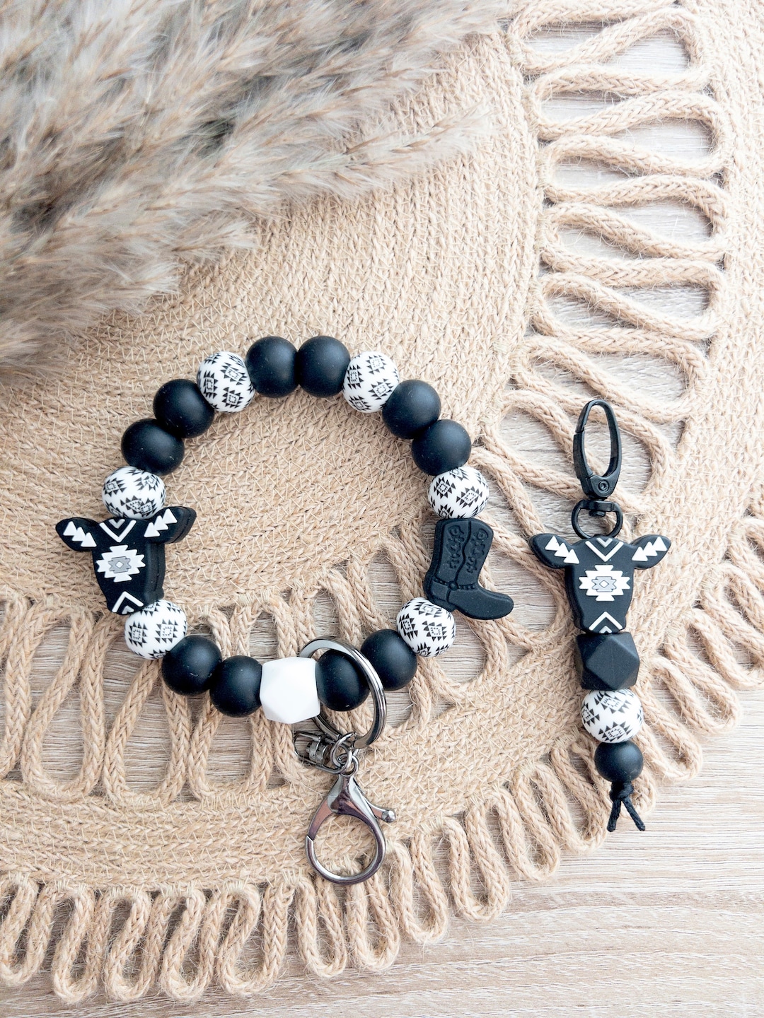 Aztec Keychain Aztec Wristlet Wristlet Keychains Western Keychains ...