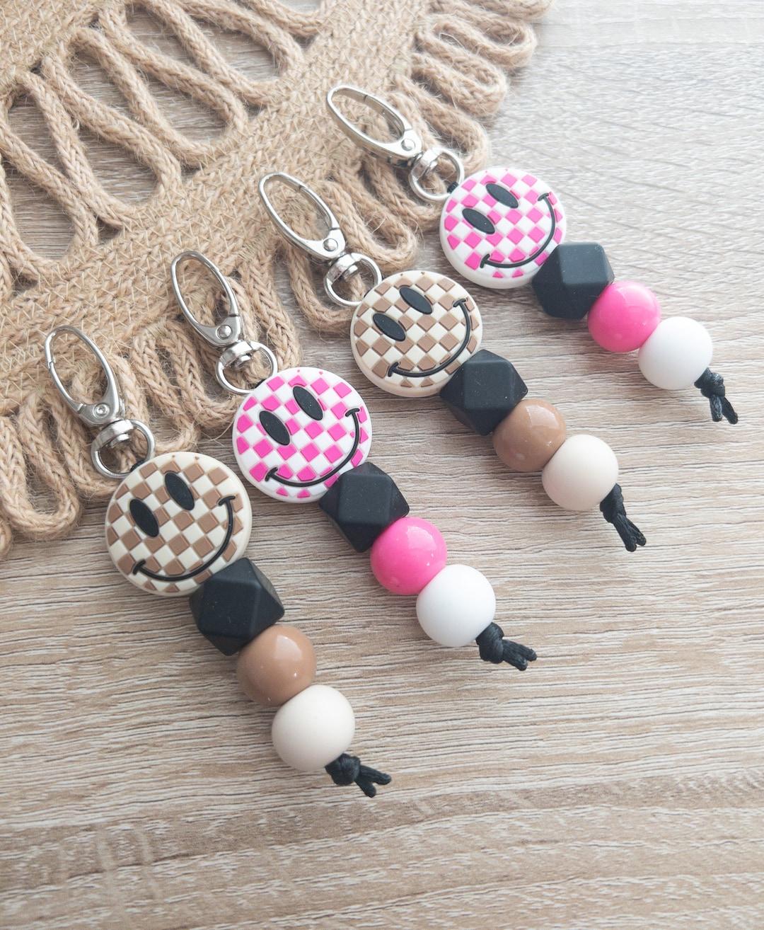 Smiley Face Keychains | Silicone Keychains | Happy Face Keychains ...