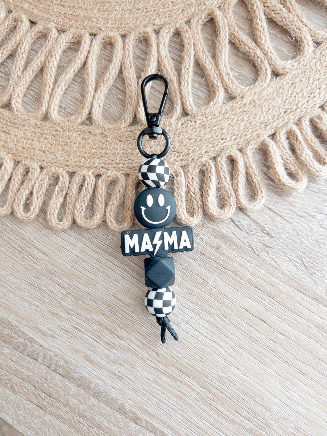 Mama Keychains | Checkered Keychains | Keychains | Silicone Keychains ...