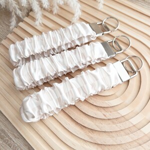 Checkered Print Wristlet | Key Fob Satin Scrunchy | Scrunchy Keychain ...