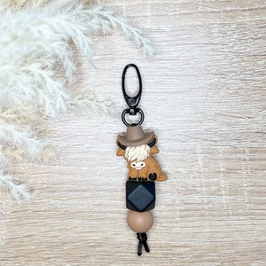 Highland Cow | Keychains | Highland Cow Keychains | Silicone Beads ...