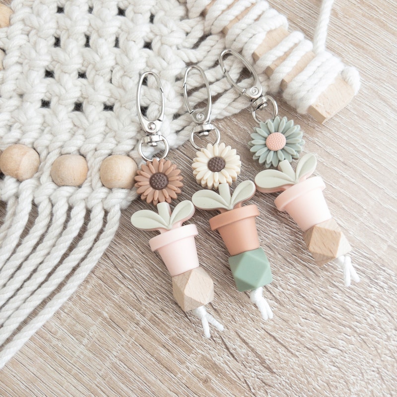 Beaded Keychain - Etsy