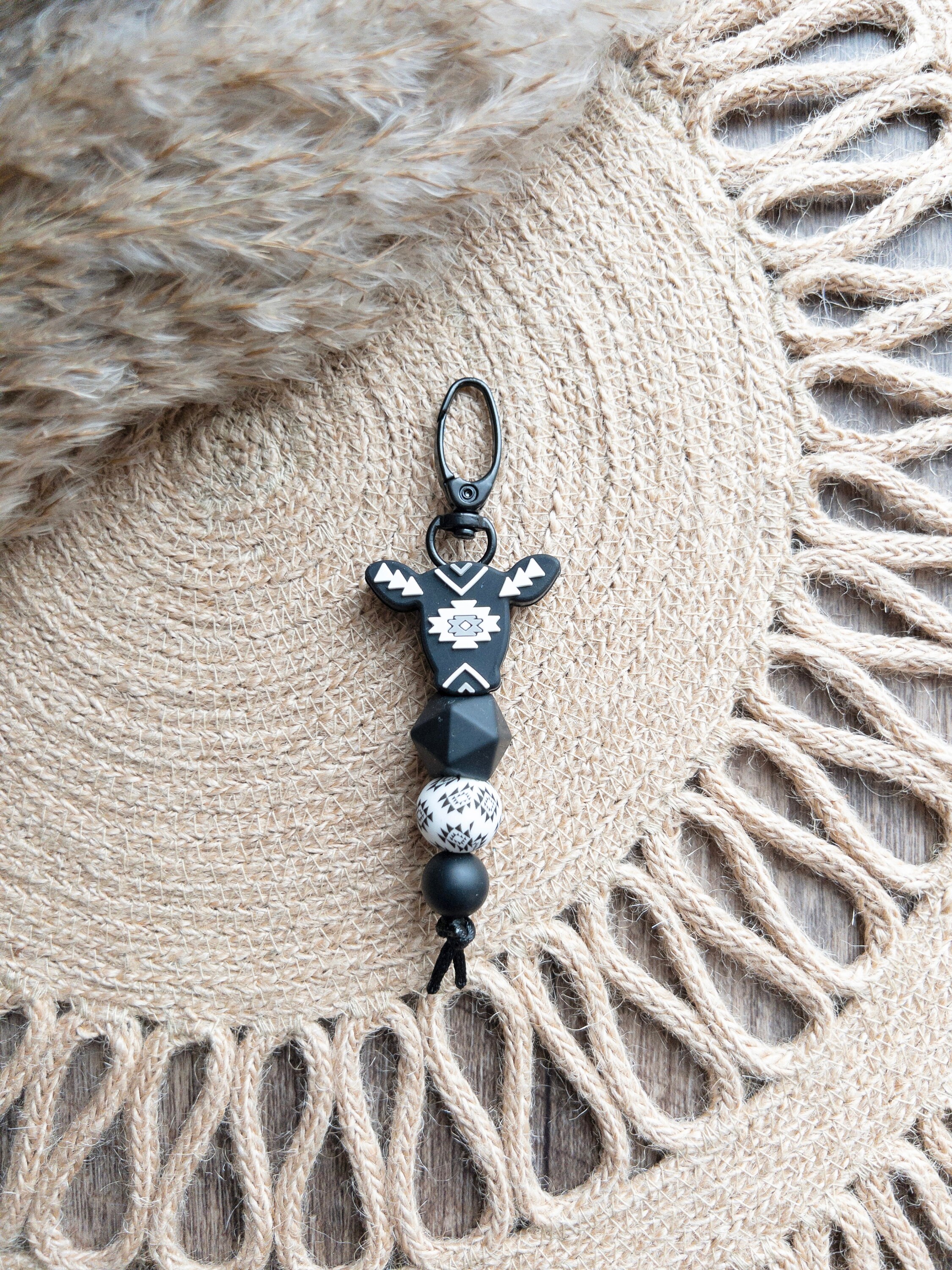 Aztec Keychain Aztec Wristlet Wristlet Keychains Western - Etsy