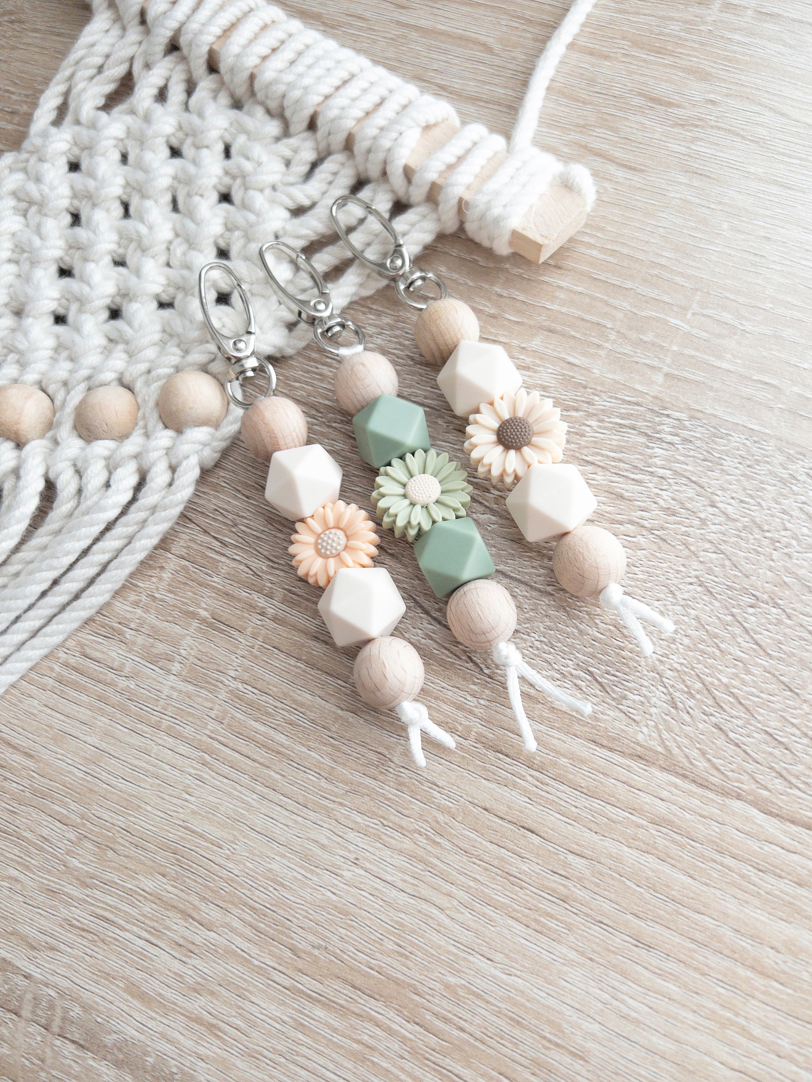 Daisy Keychains | Keychains | Silicone Keychains | Diaper Bag Keychains ...
