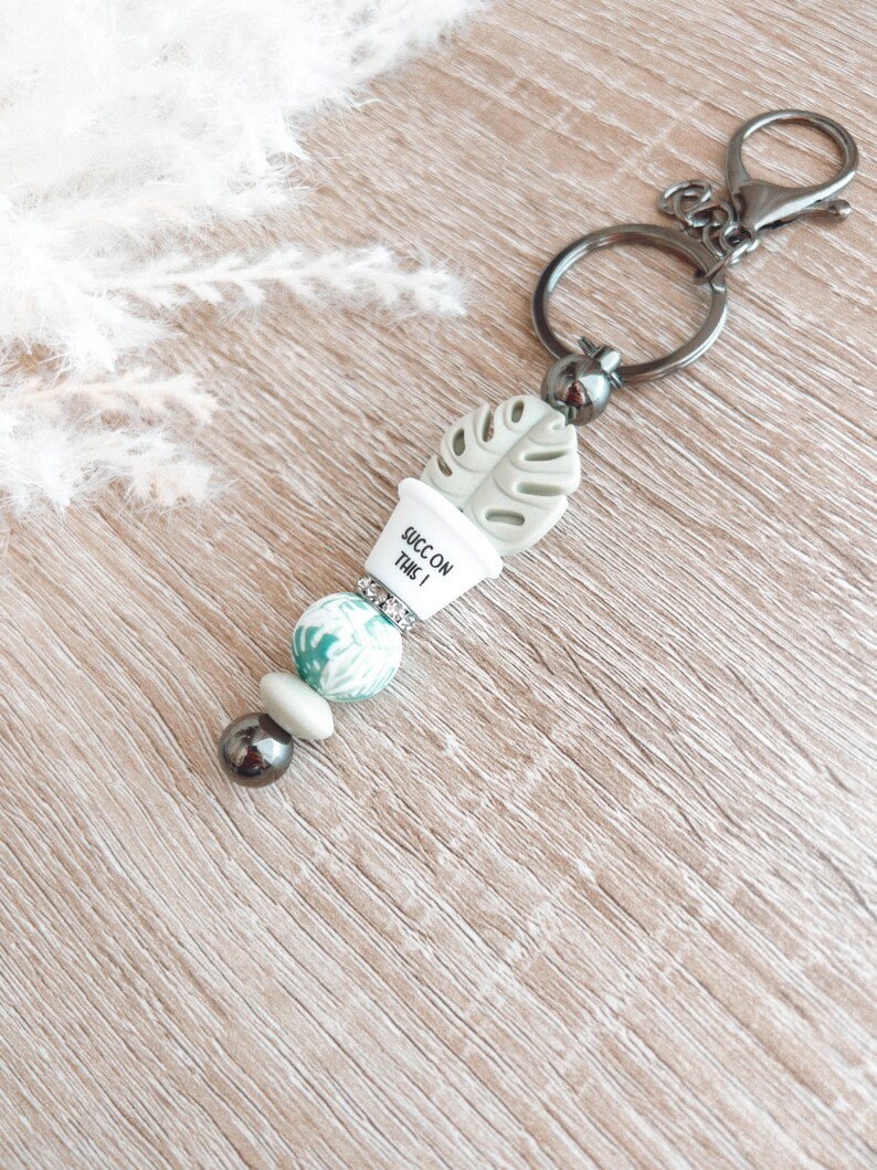 Plant Keychains | Monstera Plants | Fun Keychains | Summer Keychains ...