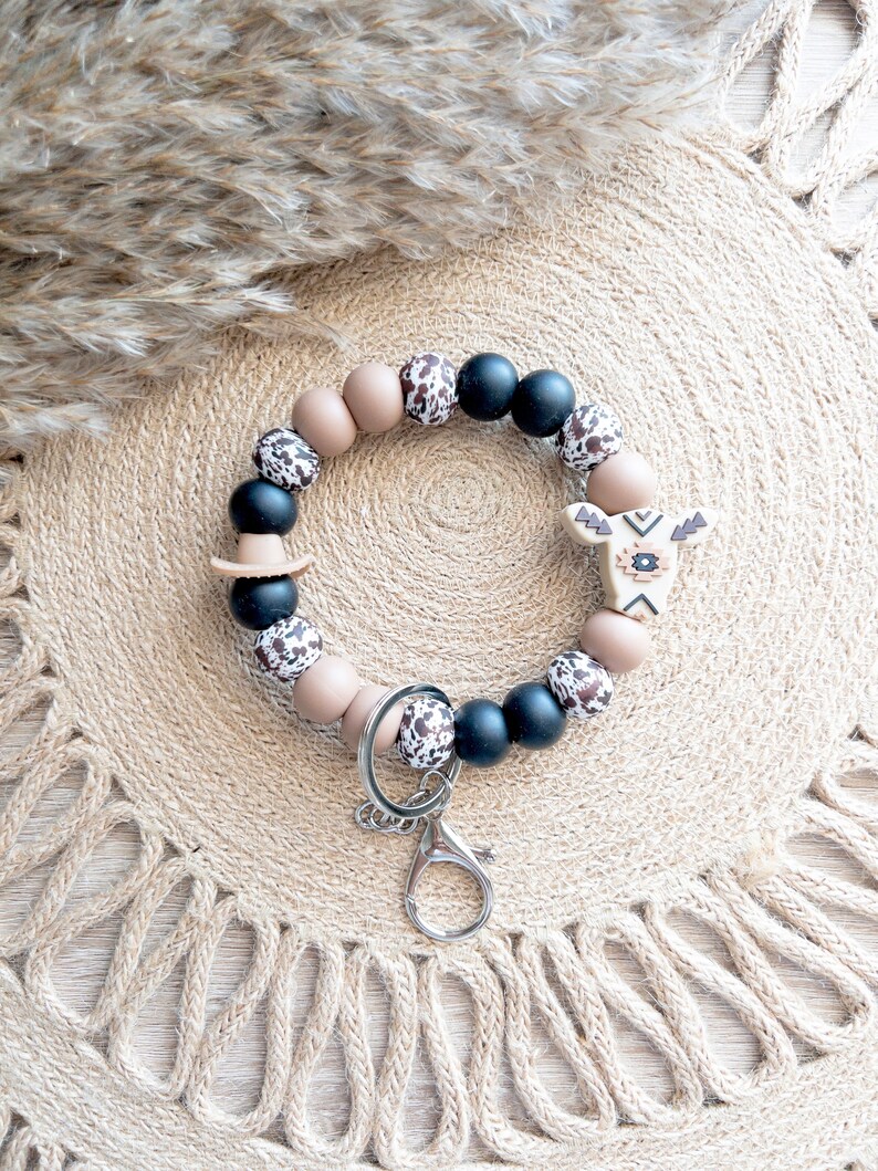 Western Keychains Cow Keychains Keychains Wristlets - Etsy