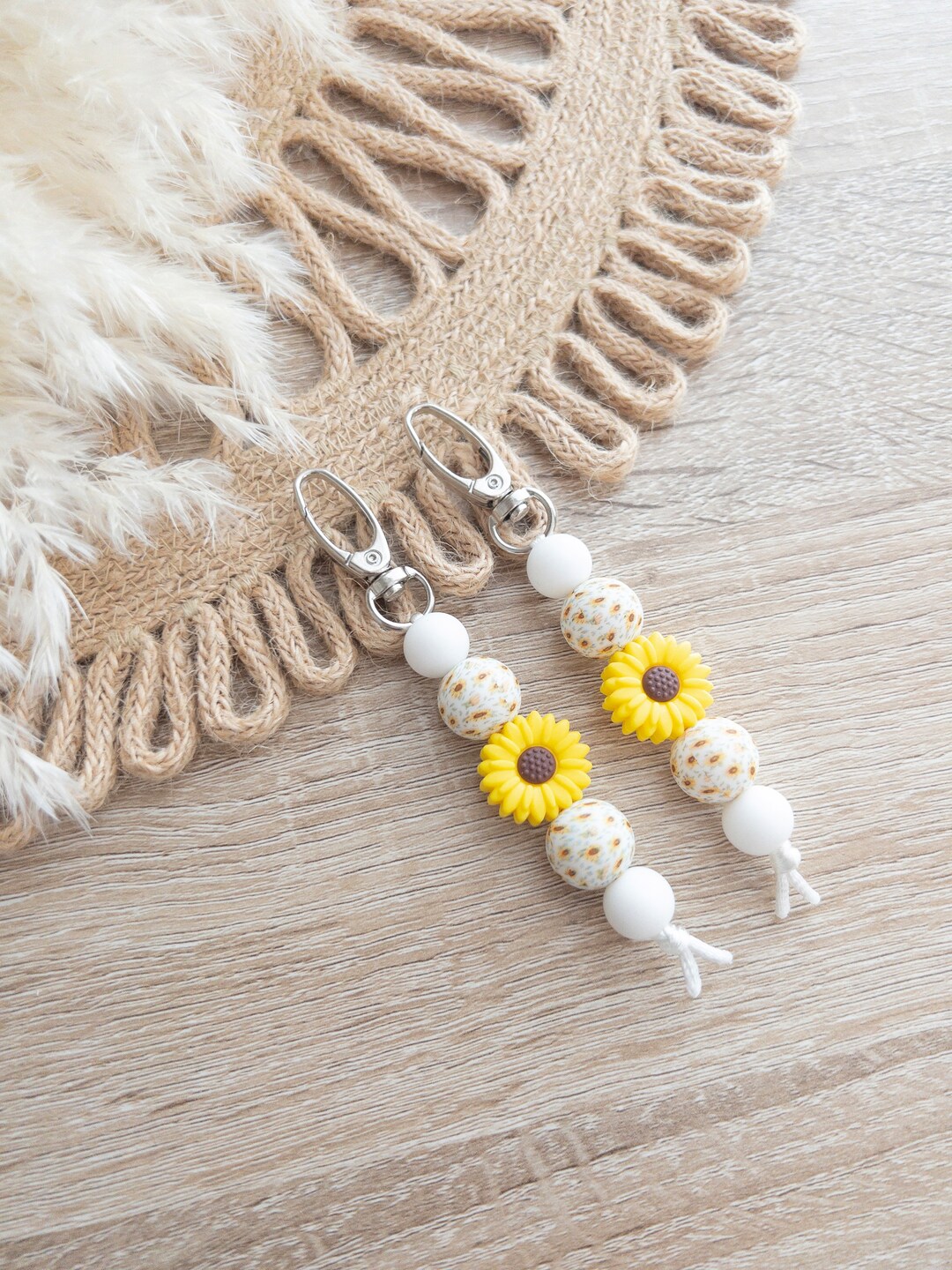 Keychains | Sunflower Keychains | Flower Keychains | Silicone Keychains ...