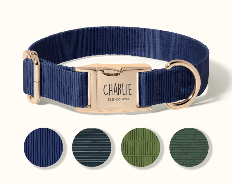 Personalized Dog Collar, Adjustable Custom Engraved Dog Collar, Durable ...