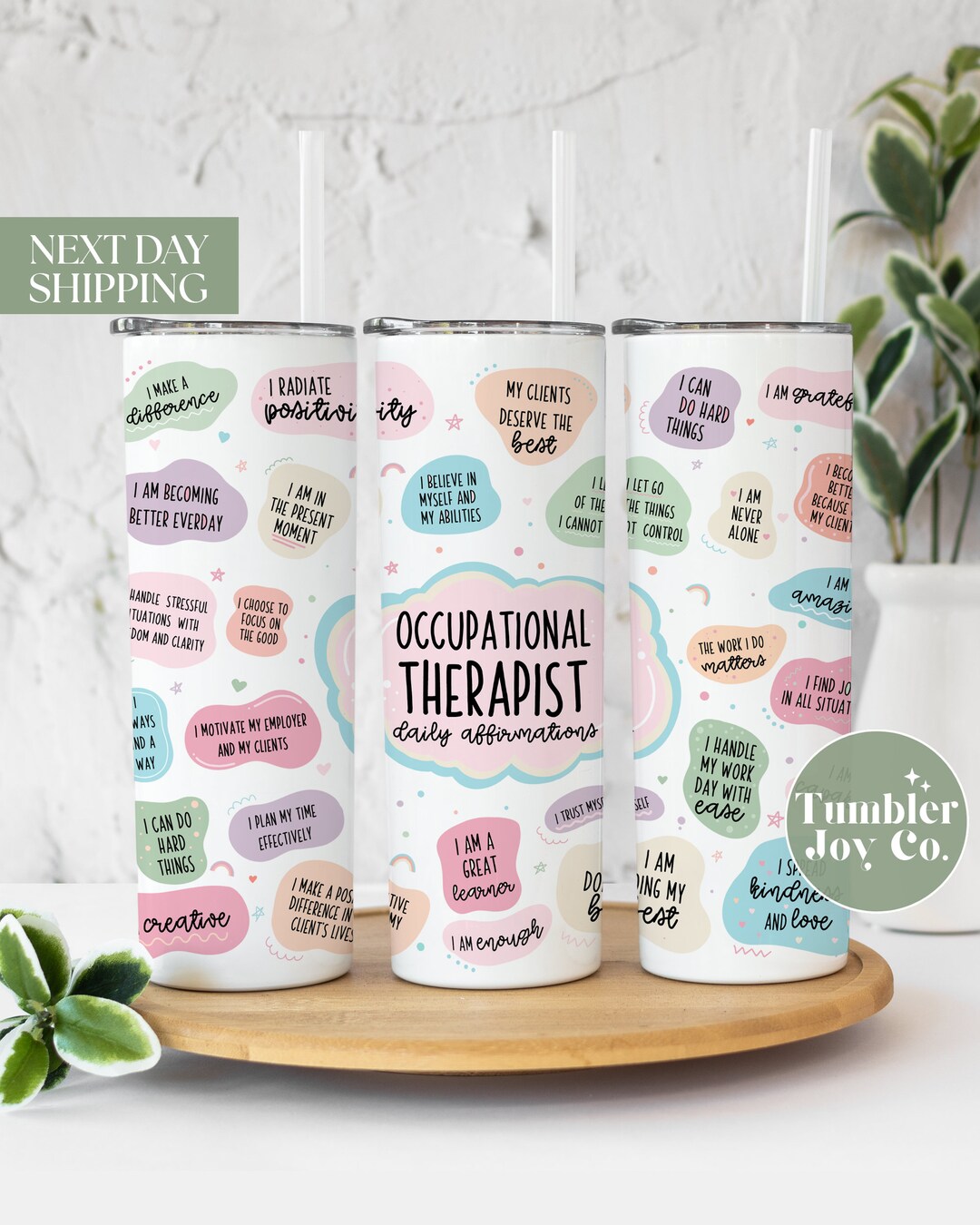Occupational Therapist Tumbler Gift - OT Daily Affirmation Cup - OT ...
