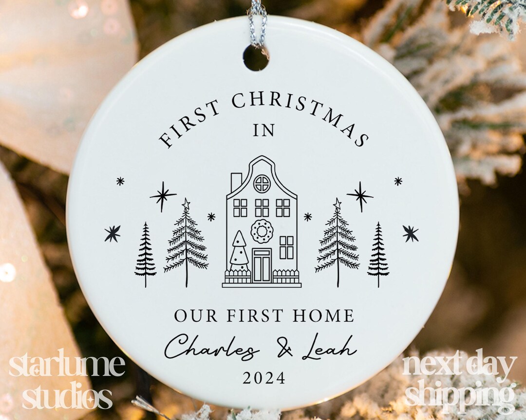 Personalized First Christmas in Our First Home Bauble - Couple First ...