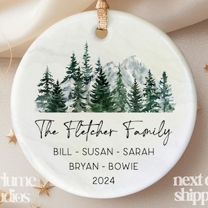 Family Christmas Ornament - Christmas 2024 - Custom Family Keepsake ...