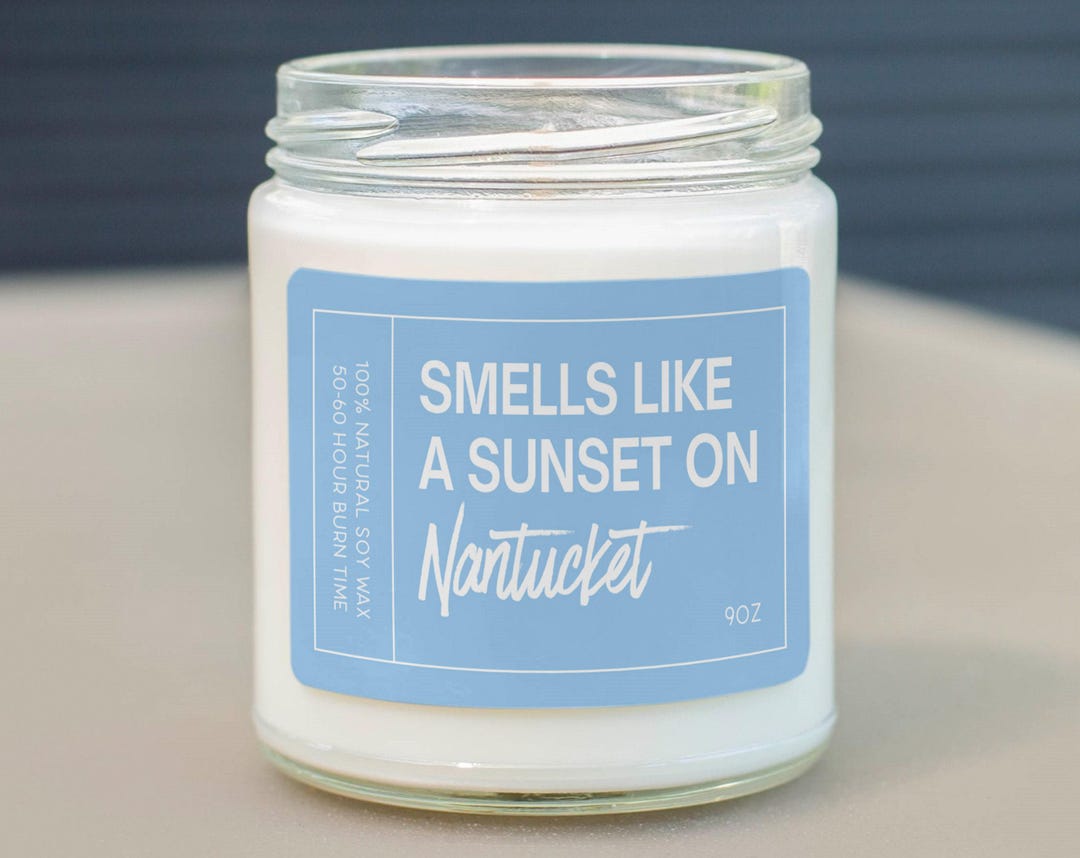 Smells Like A Sunset on Nantucket Soy Wax Candle, Nantucket Decoration ...
