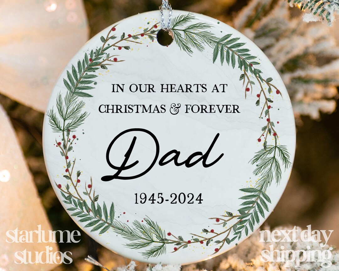 Personalized Christmas Memorial Bauble - Custom Christmas Memory Bauble ...