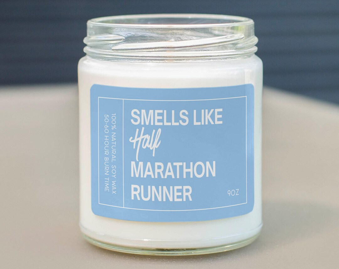 Smells Like Half Marathon Runner Soy Wax Candle, Gift for Half Marathon ...