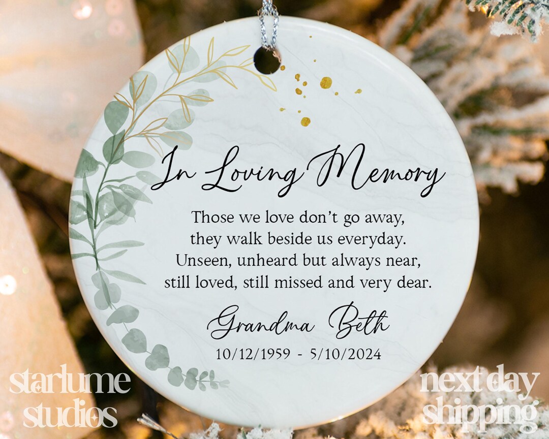 Personalized Memorial Christmas Ornament - Custom in Loving Memory ...