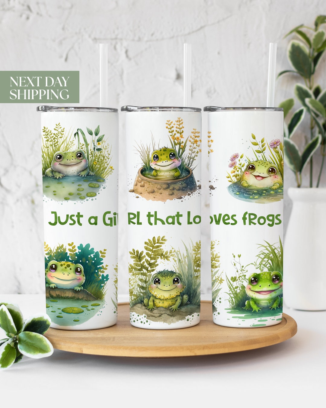 Frog Tumbler Gift, Just a Girl Who Loves Frogs, Frogs Tumbler, Frog ...