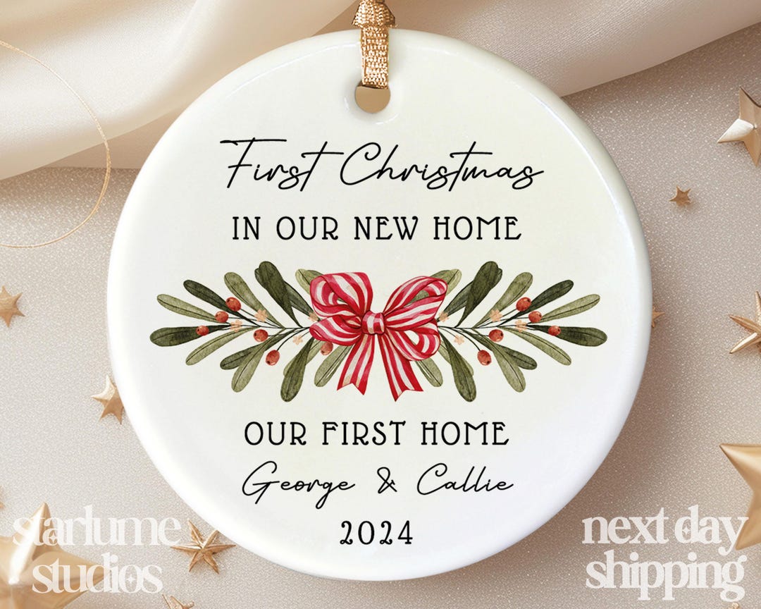 First Christmas in Our New Home Ornament - Personalized First House ...