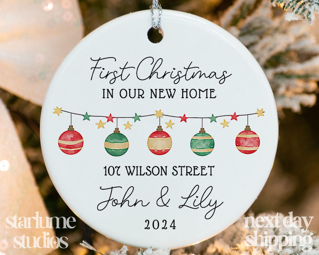 Personalized New Home Ornament - First Christmas in Our New Home 2024 ...