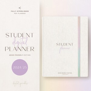 ADHD Student Planner Digital Planner Academic Planner 2024-2025 iPad ...