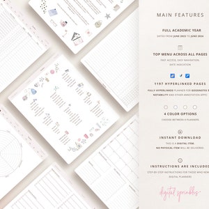 Digital Planner Student Planner Academic Planner 2023-2024 iPad Planner ...