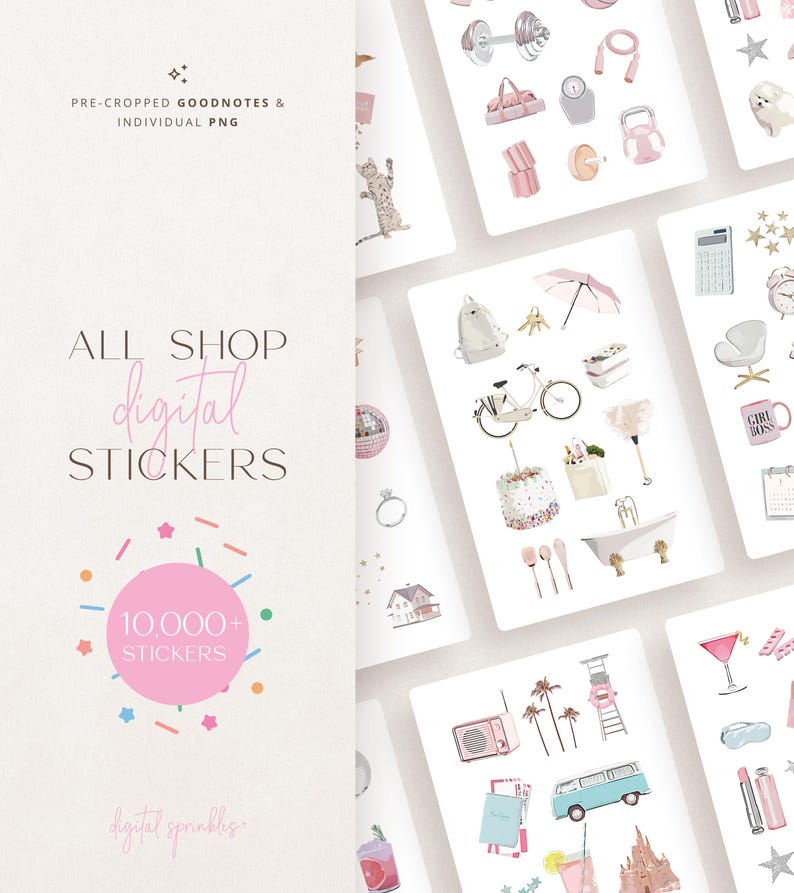 Digital Stickers | All Shop Bundle | 10000+ Goodnotes Stickers ...