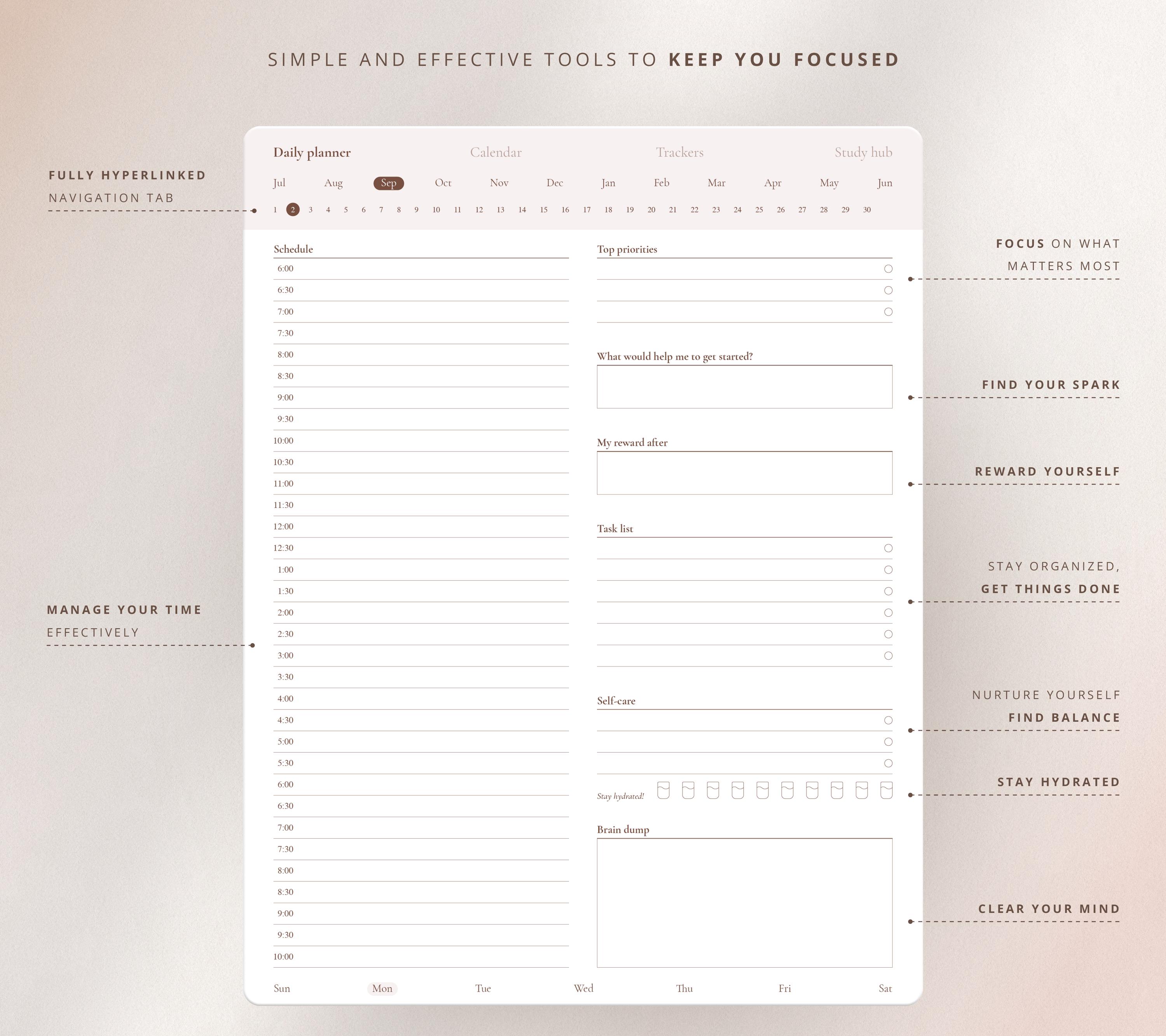 ADHD Student Planner, Digital Planner, Academic Planner 2025-2026, iPad ...