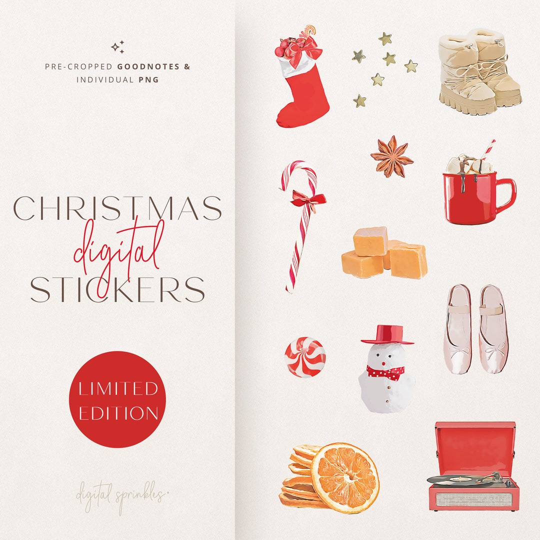 Digital Stickers | Christmas Digital Stickers | Winter Goodnotes ...