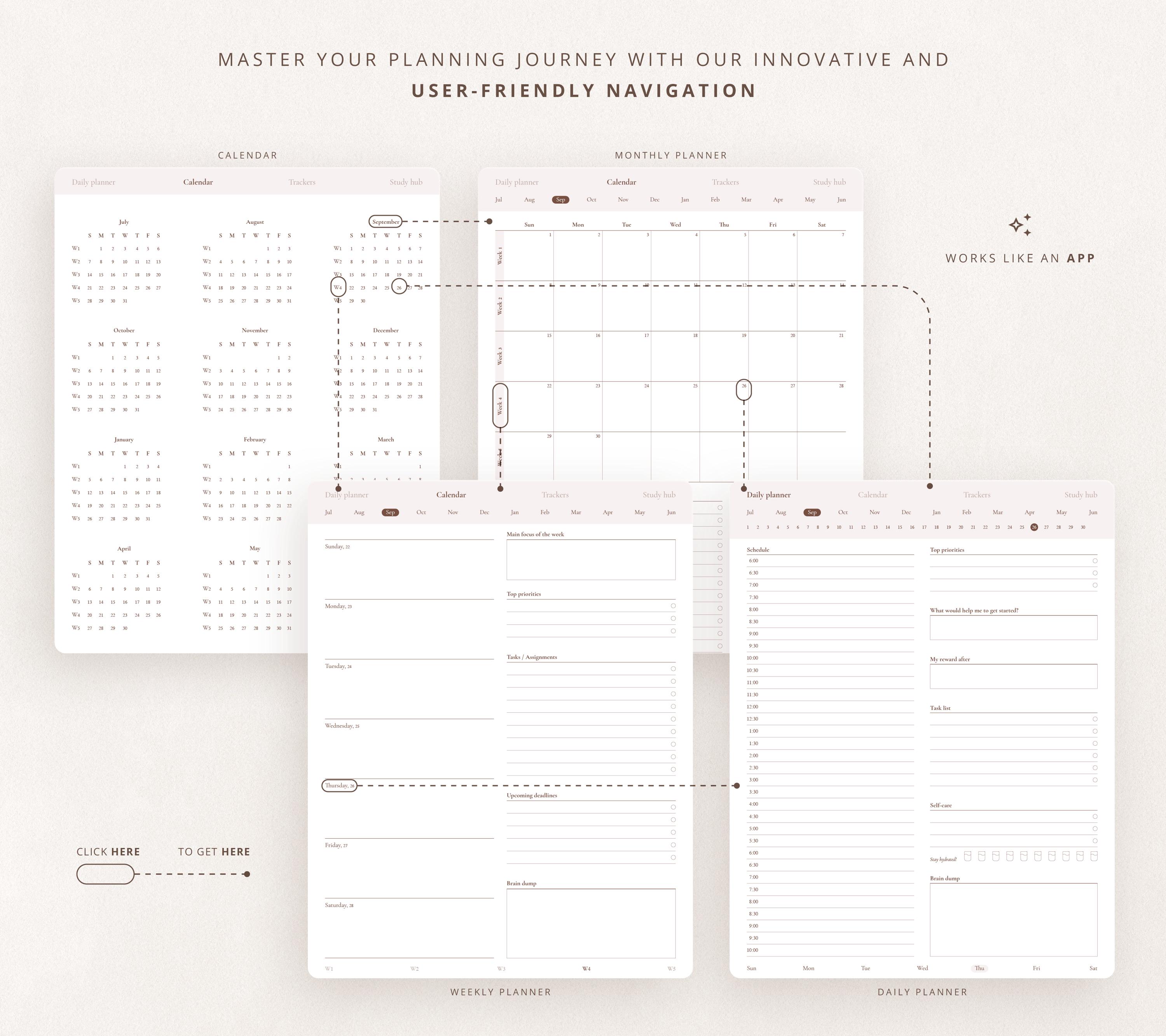 ADHD Student Planner, Digital Planner, Academic Planner 2025-2026, iPad ...