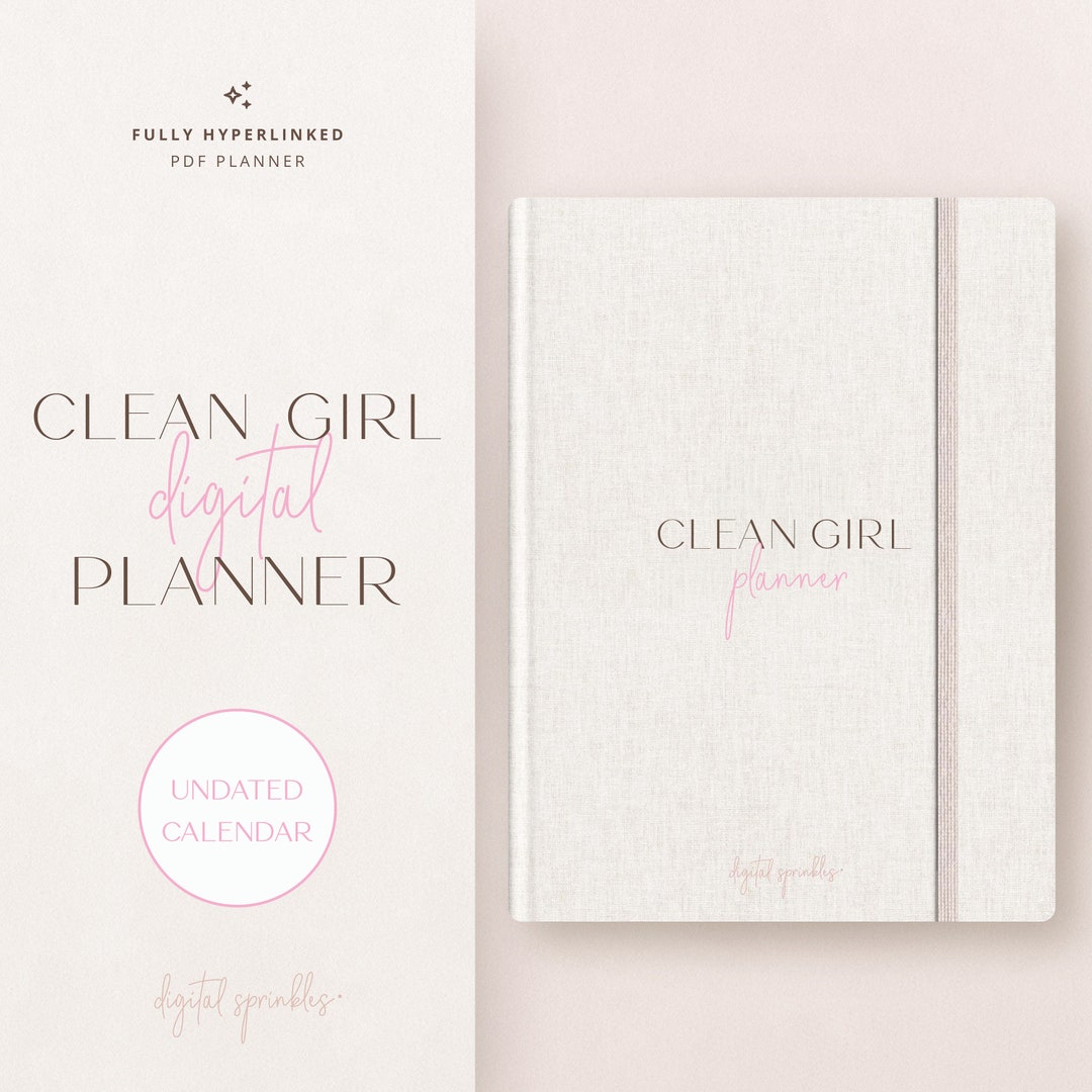 Digital Planner | Clean Girl Planner | Undated Digital Planner ...