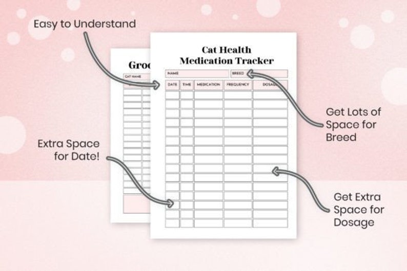Cat Care Planner - Pet Care Printable, PDF, Cat Records, Cat Lover, Cat ...