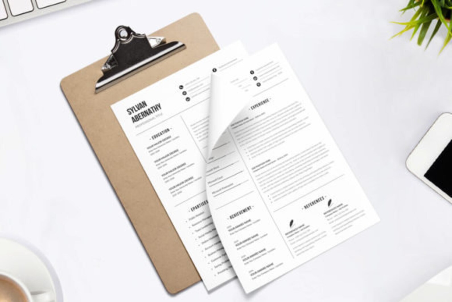 Minimalist Resume Template Word, CV Resume Template , Resume Template ...