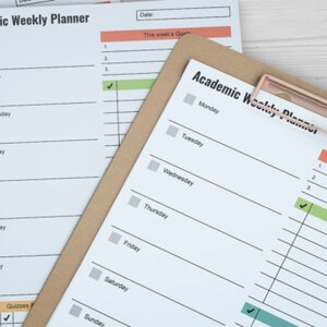 Academic Weekly Planner Student Planner Printable Weekly Insert Weekly ...