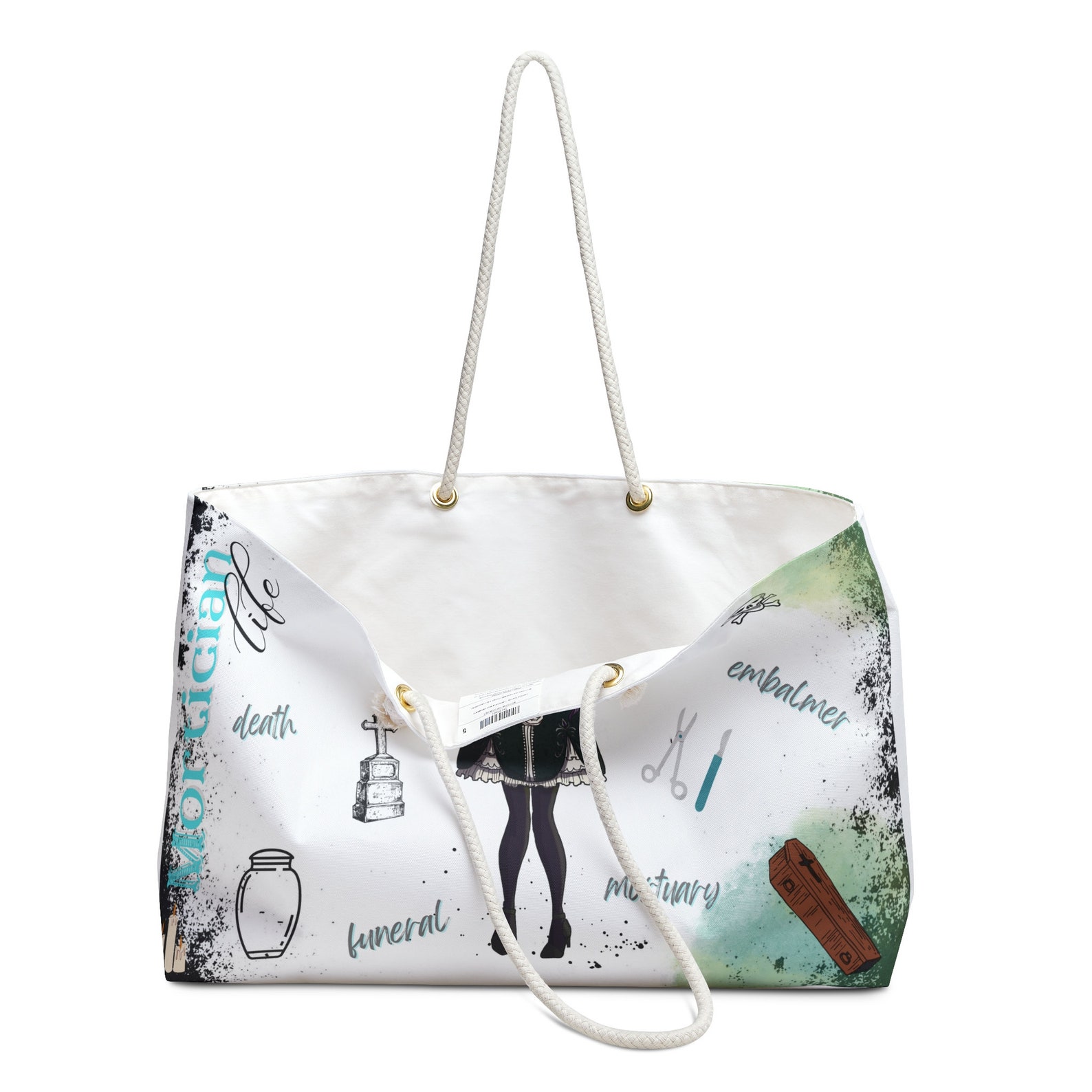 Teal Mortician Weekender Bag - Purse, Mortician Gift, Embalmer, Funeral ...