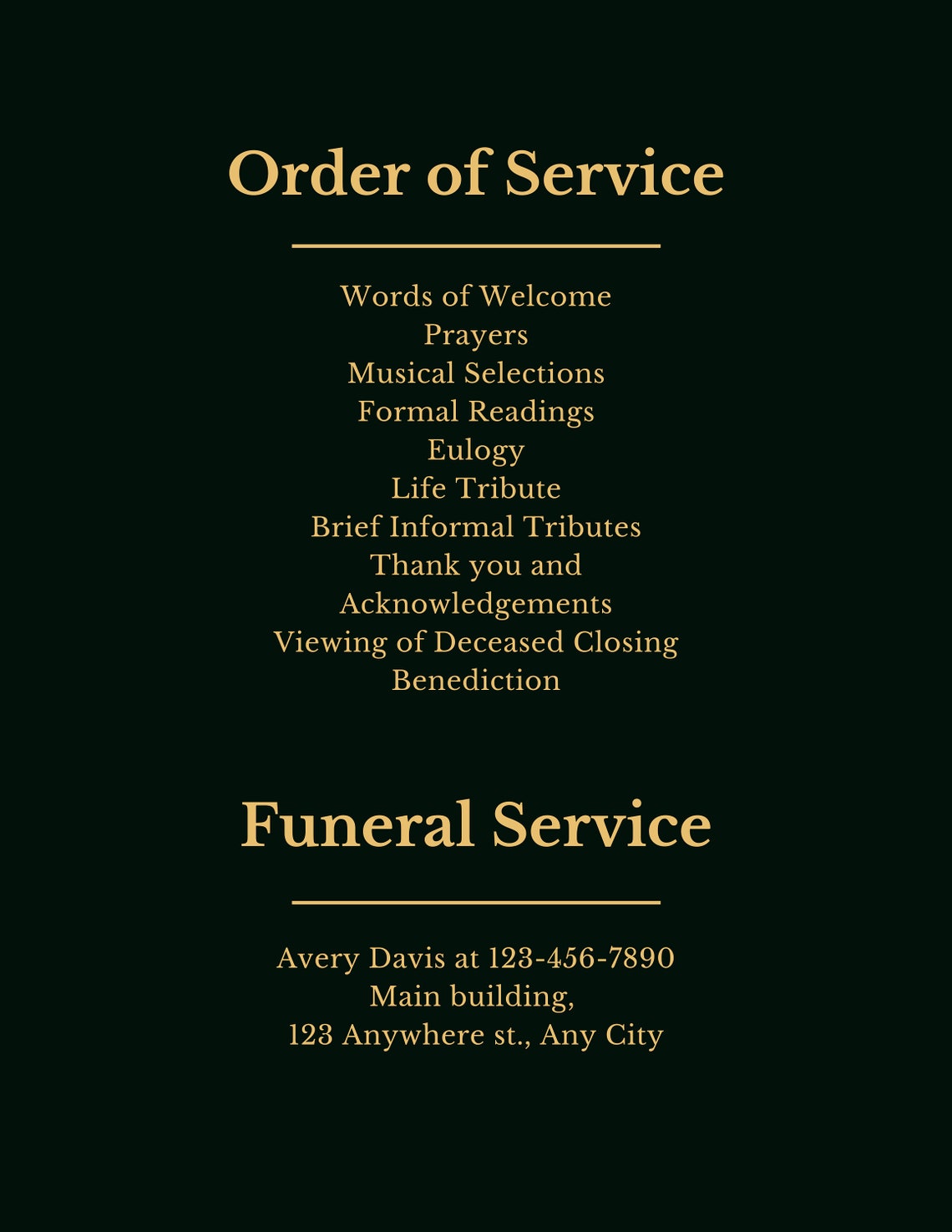 Bold Funeral Program Death of Loved One, Loved One, Wake, Love, Funeral ...