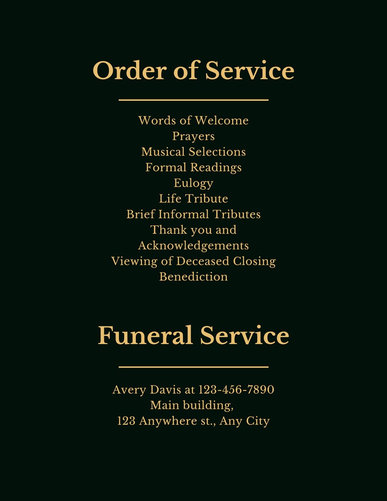 Bold Funeral Program Death of Loved One, Loved One, Wake, Love, Funeral ...
