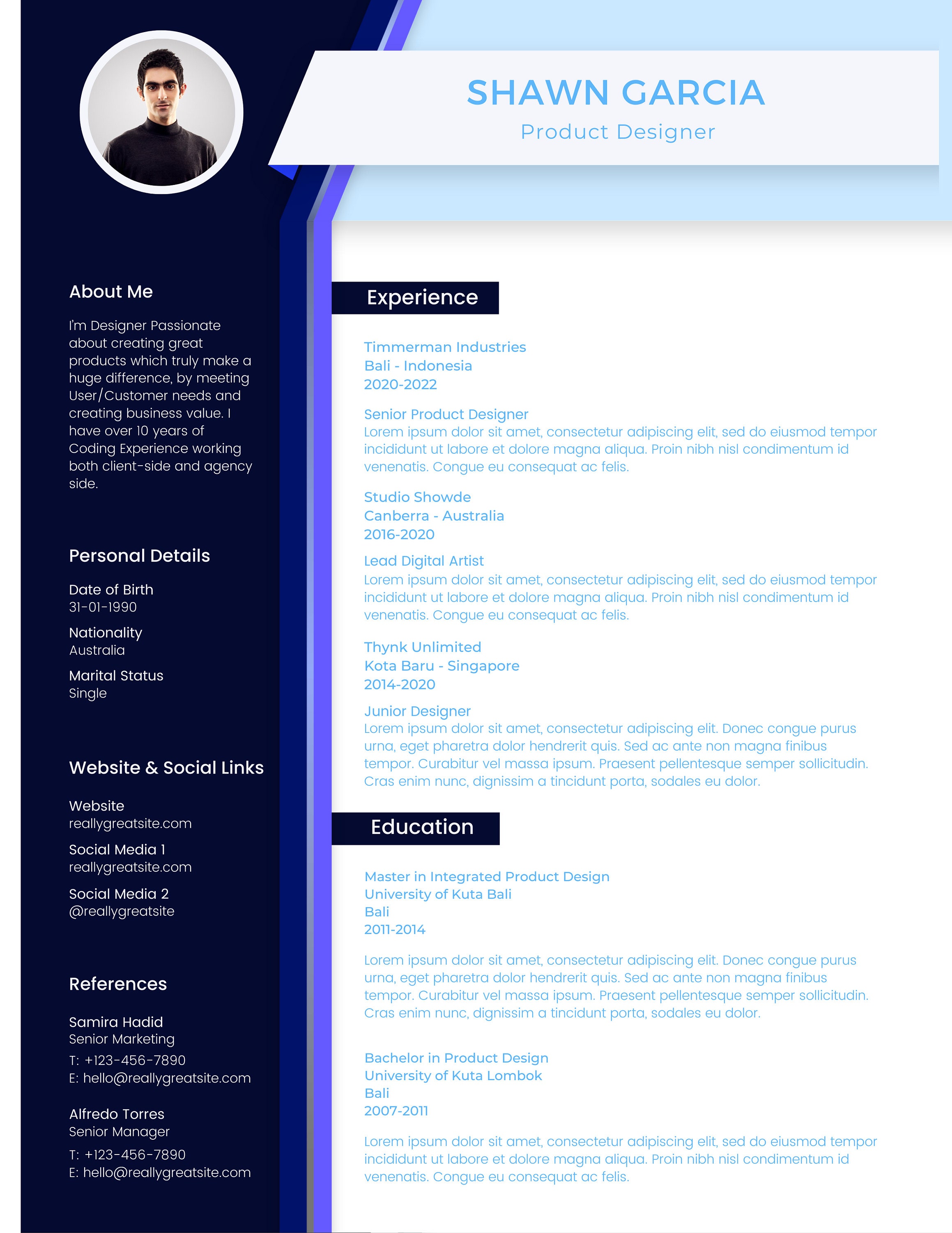 High End Resume Template Word, Resume Template Word, Creative Resume ...
