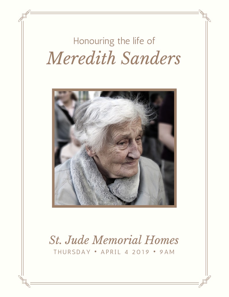 Traditional Funeral Program Death of Loved One, Loved One, Wake, Love ...