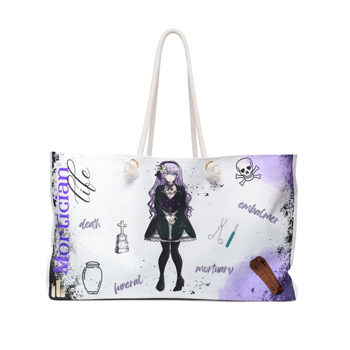 Purple Mortician Weekender Bag - Purse, Mortician Gift, Embalmer ...