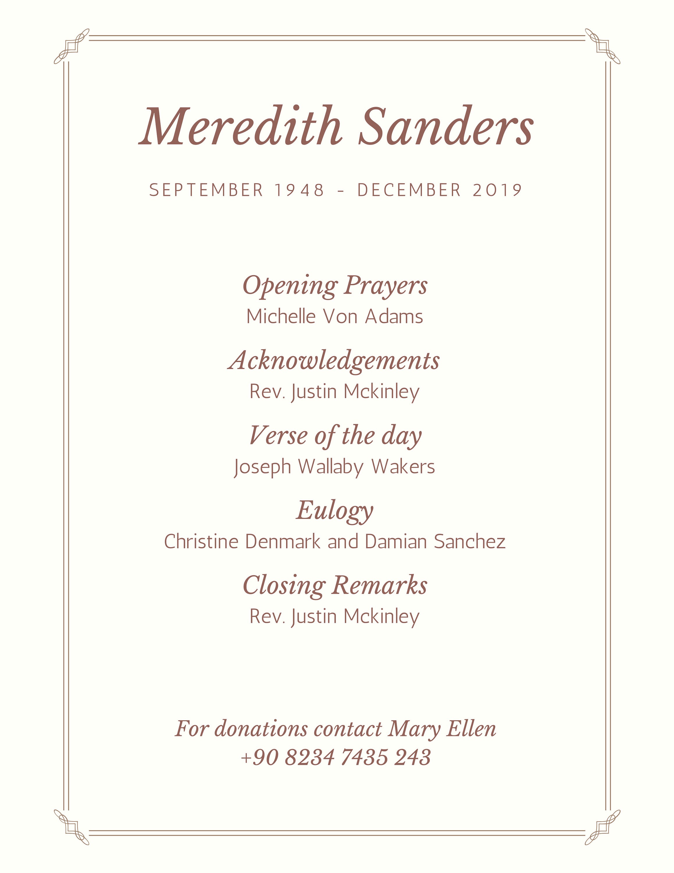 Traditional Funeral Program Death of Loved One, Loved One, Wake, Love ...