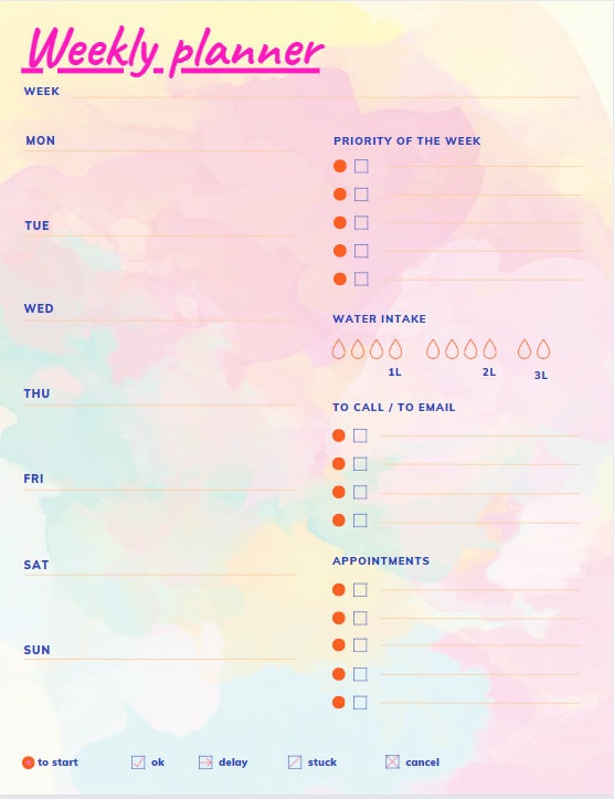 Colorful Digital Planner Canva Template Planner, Daily Planner, Monthly ...