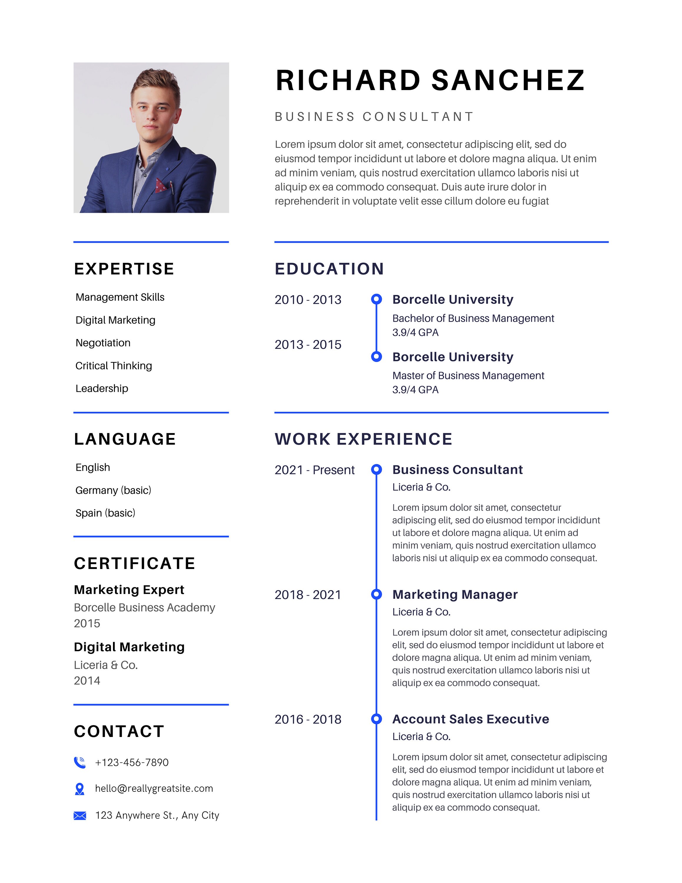 Simple Resume Template Bundle 10 Variations Simple, Professional ...