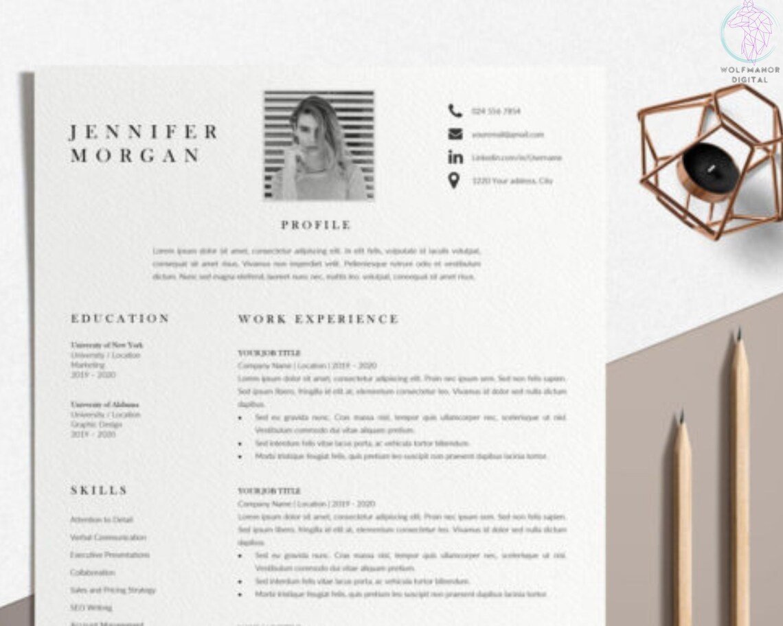 Modern Resume Template Word, CV Resume Template , Resume Template Word ...