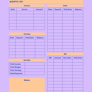 Monthly Budget Planner Bundle - Monthly Planner, Financial Planner ...