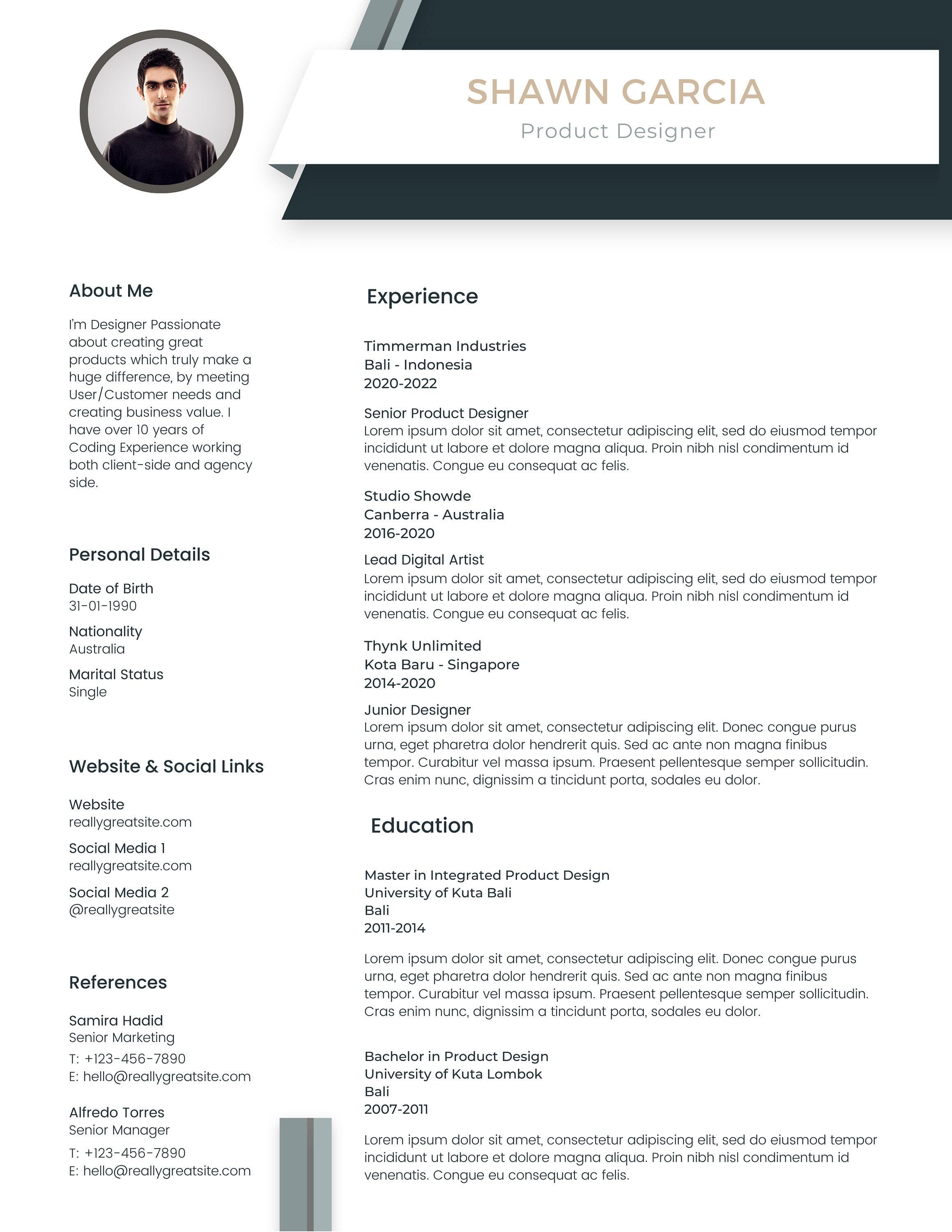 High End Resume Template Word, Resume Template Word, Creative Resume ...