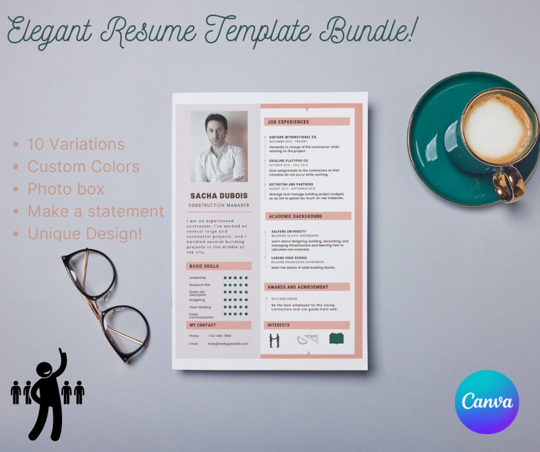 Resume Template Bundle 10 Variations Resume, Elegant, Professional ...