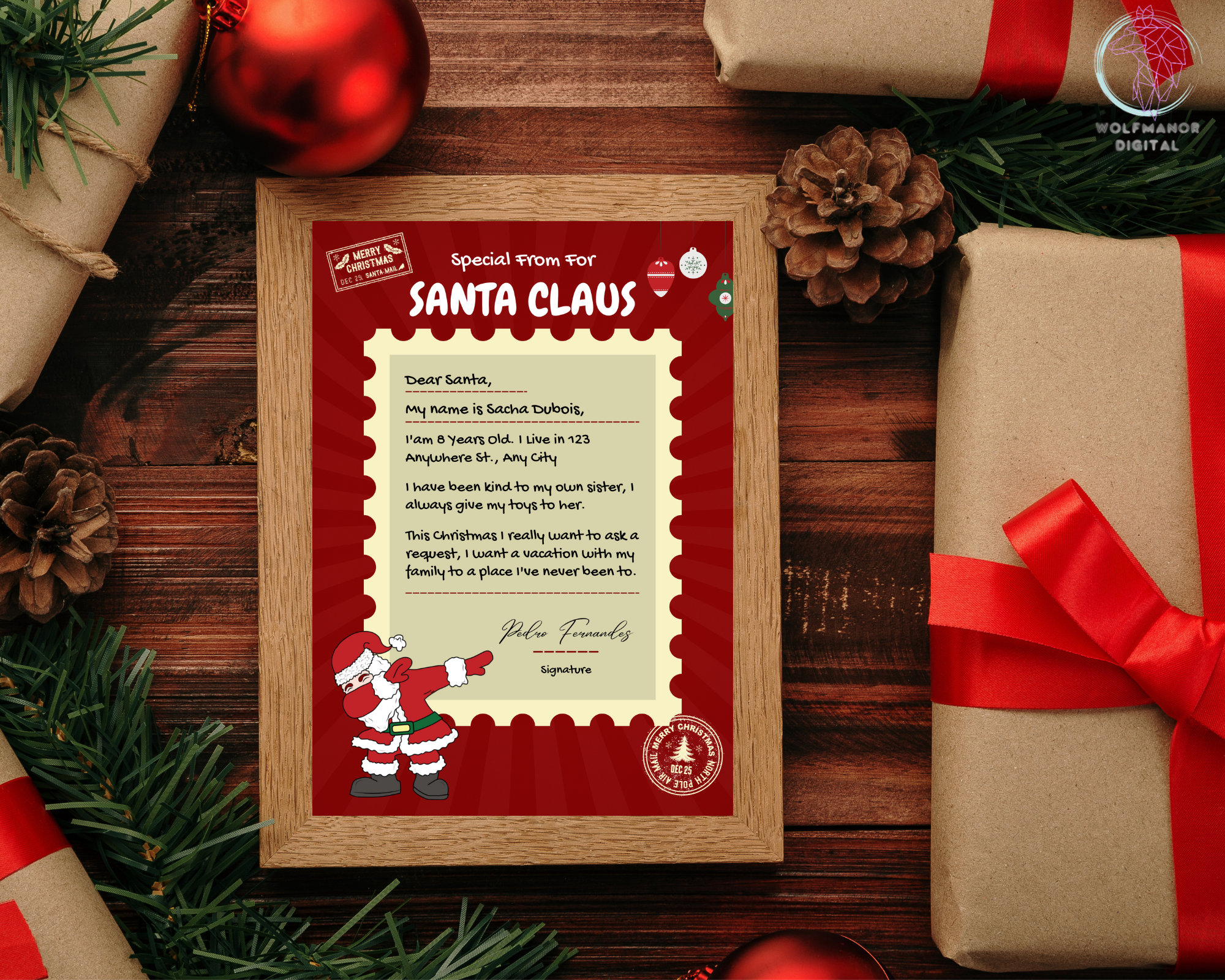 Letter From Santa, Santa Letter Template, Personalized Letter From ...